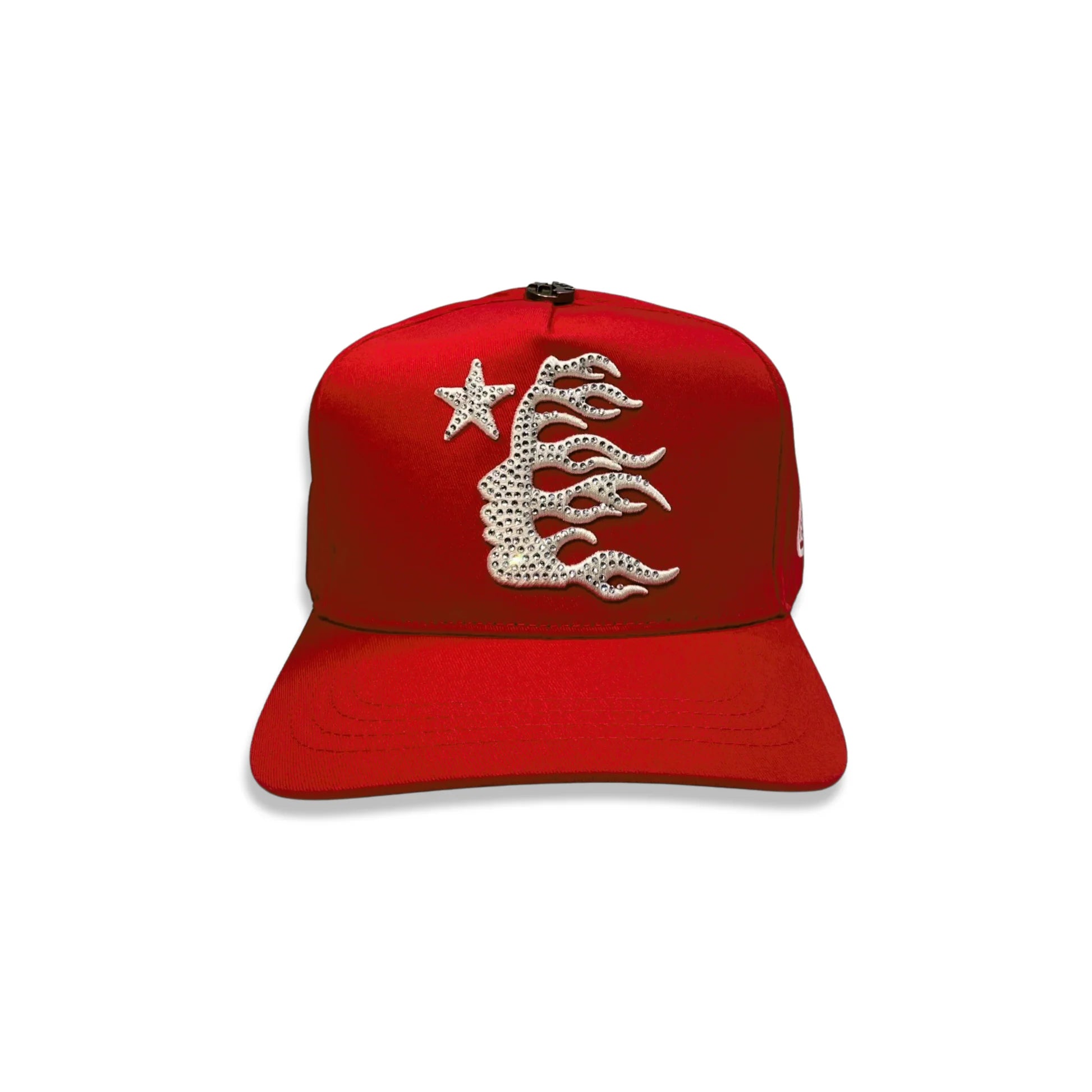 Red Rhinstone Hellstar Snapback
